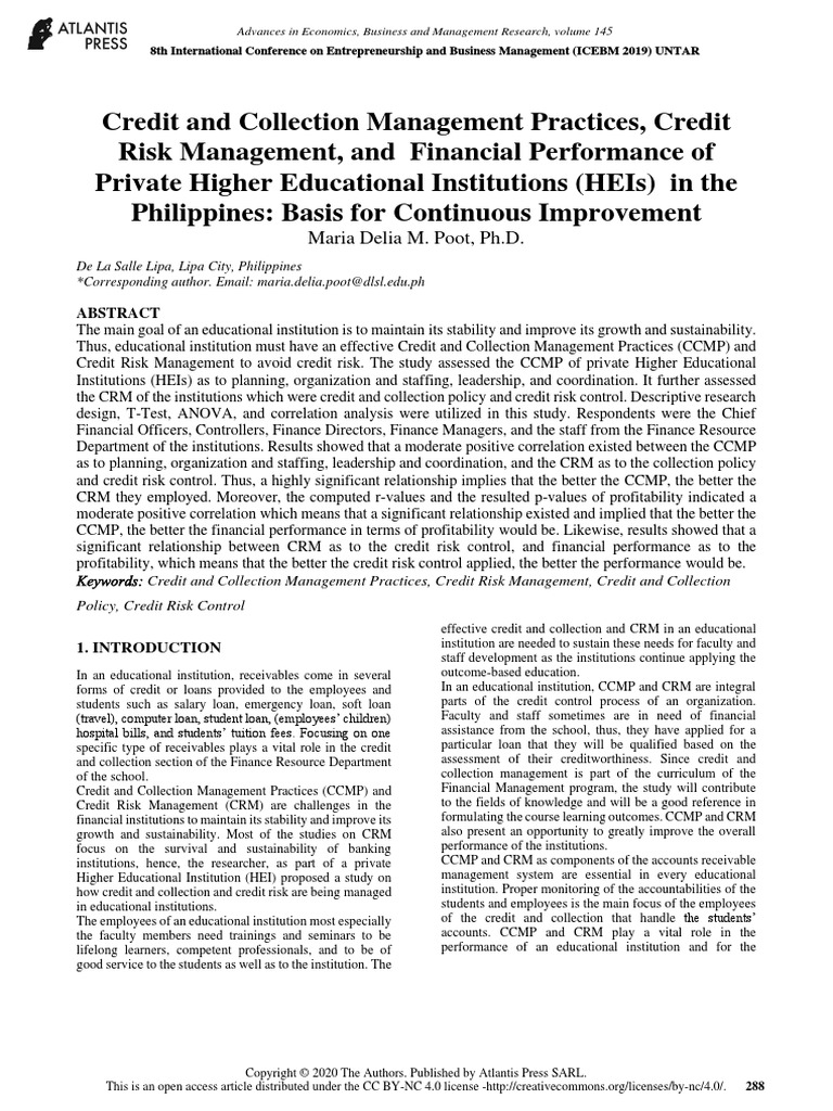 Credit and Collection Management Practices Credit | Download Free PDF ...