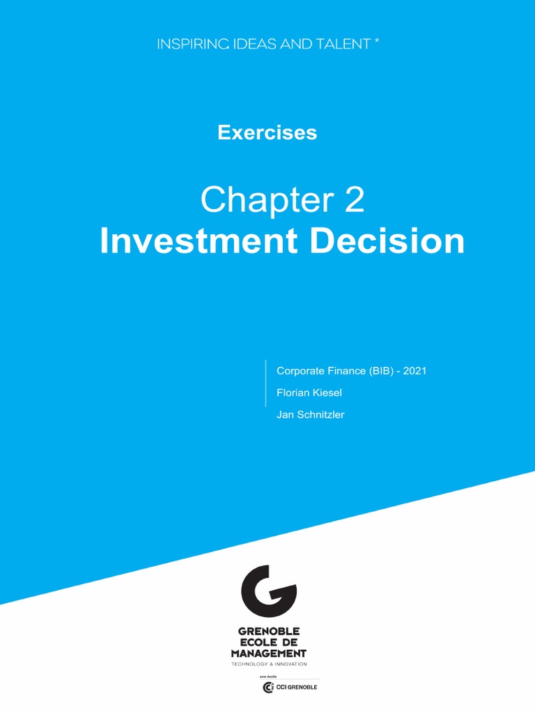 Booklet Exercises 2 | PDF | Net Present Value | Capital Budgeting
