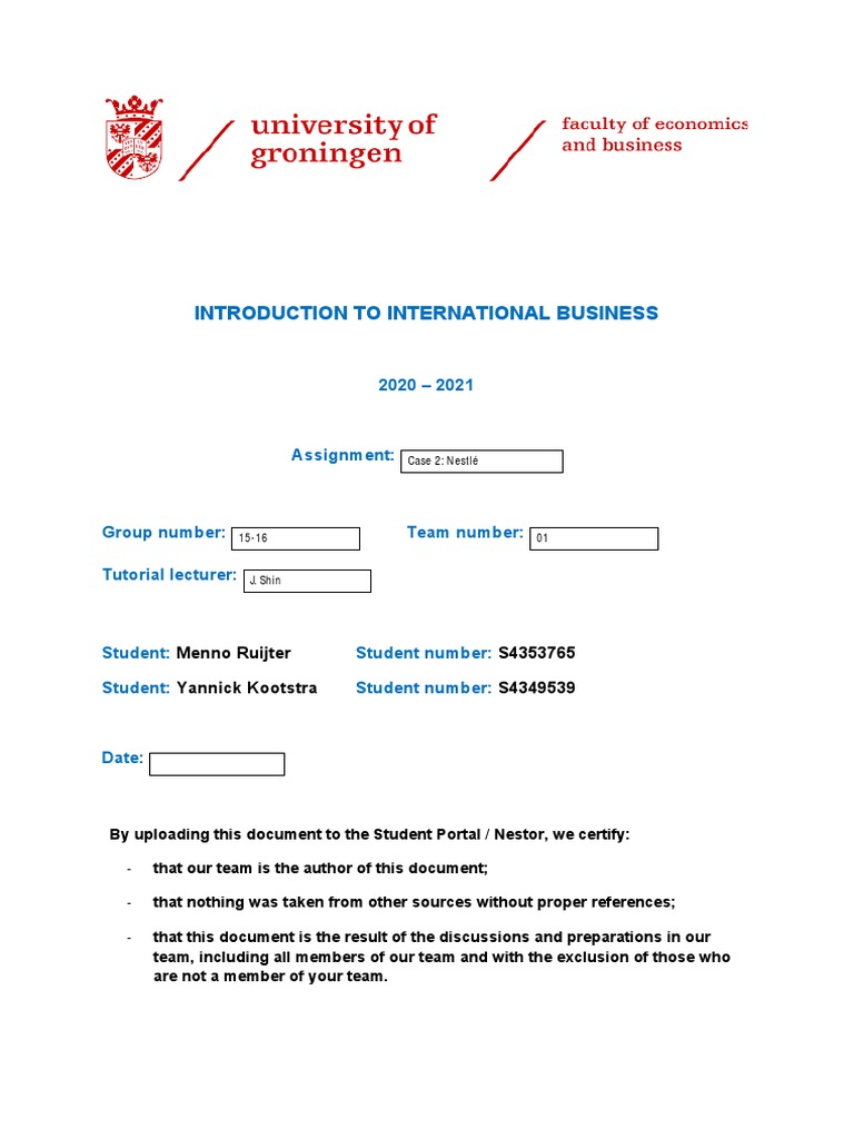 Case Analysis - Nestlé | PDF | Nestlé | Mergers And Acquisitions