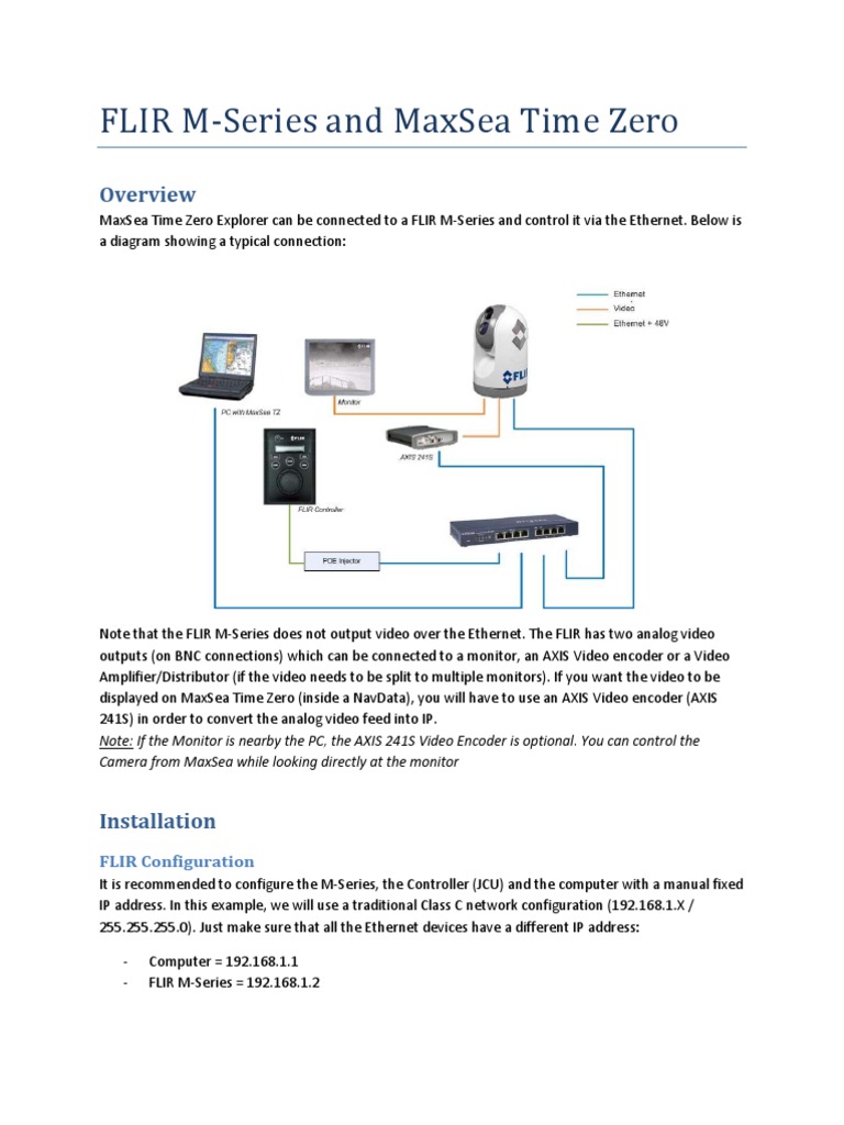 Flir M-Series and Maxsea Time Zero | PDF | Ip Address | Video