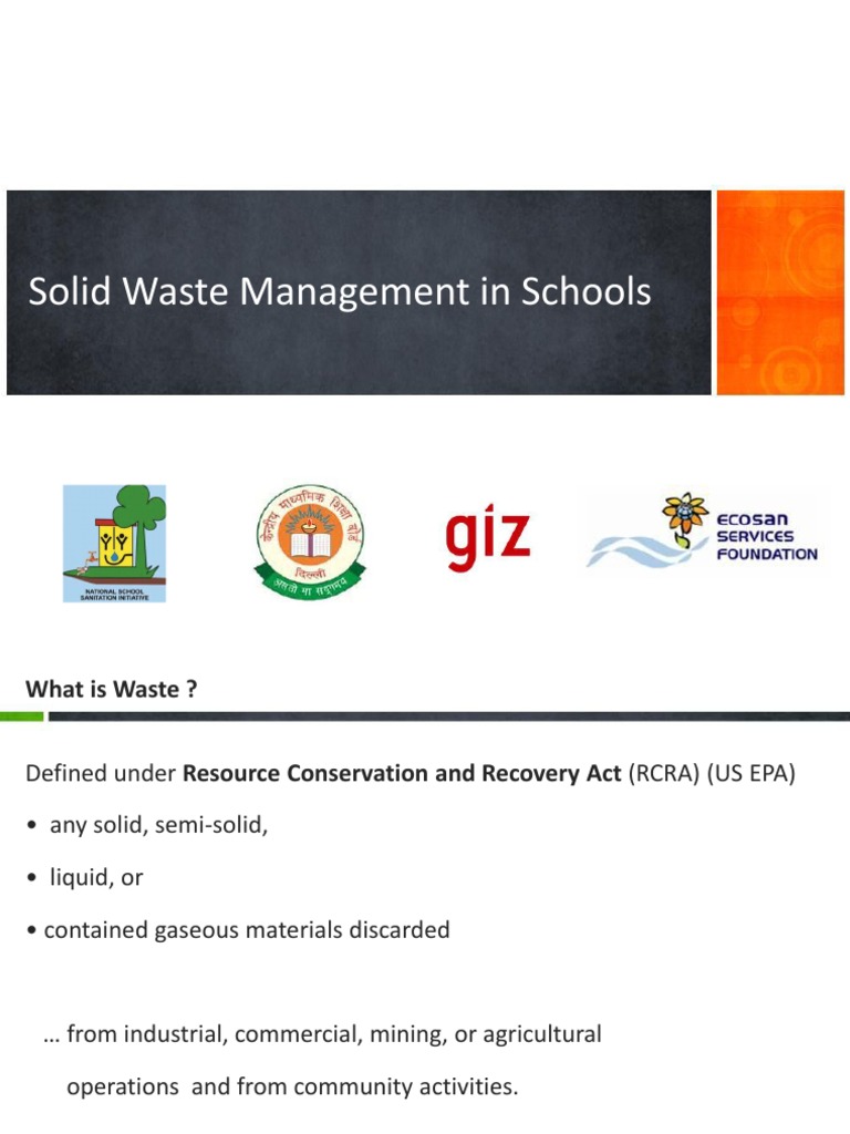 Solid Waste Management in Schools | PDF | Compost | Waste Management