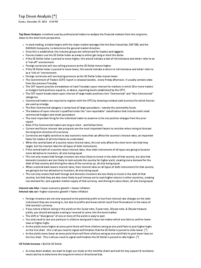 ICT - Top Down Analysis | PDF | Interest Rates | Interest