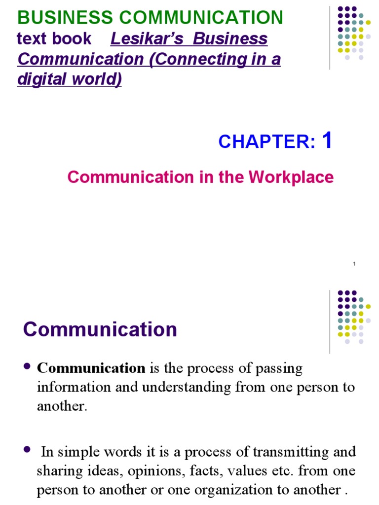 Communication (Connecting in A Digital World) : Text Book Lesikar's ...