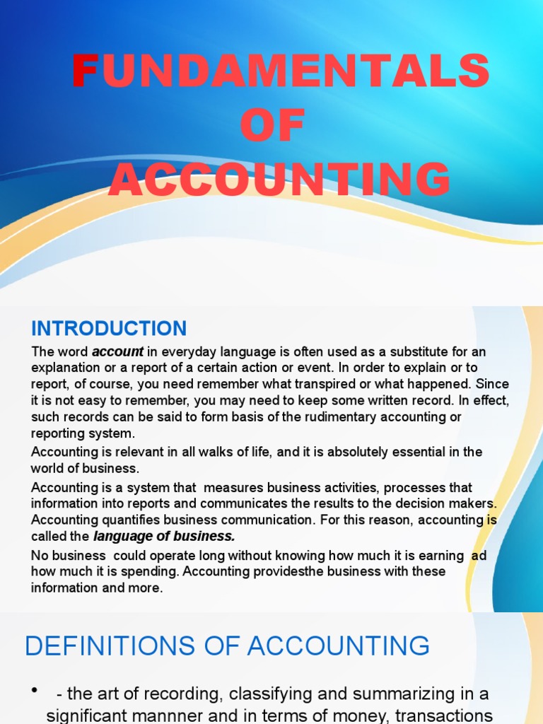 Chapter 1 Fundamentals of Acctg | PDF | Certified Public Accountant ...