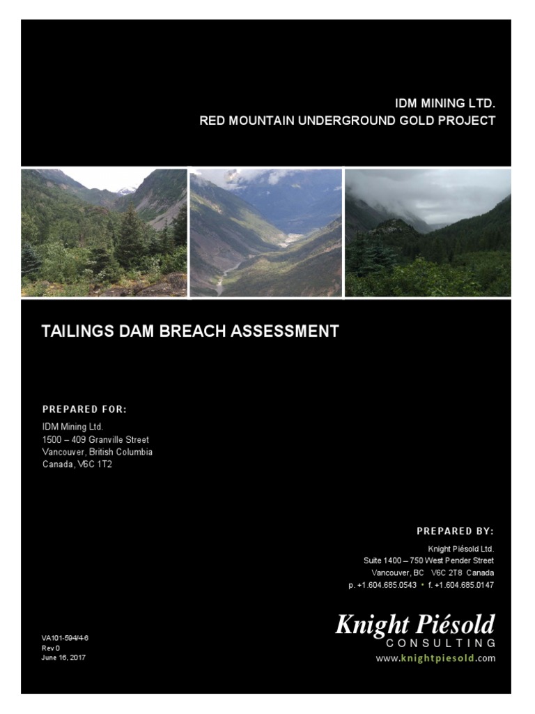 Tailings Dam Breach Risk Assessment - HECRAS | PDF | Flood | Dam