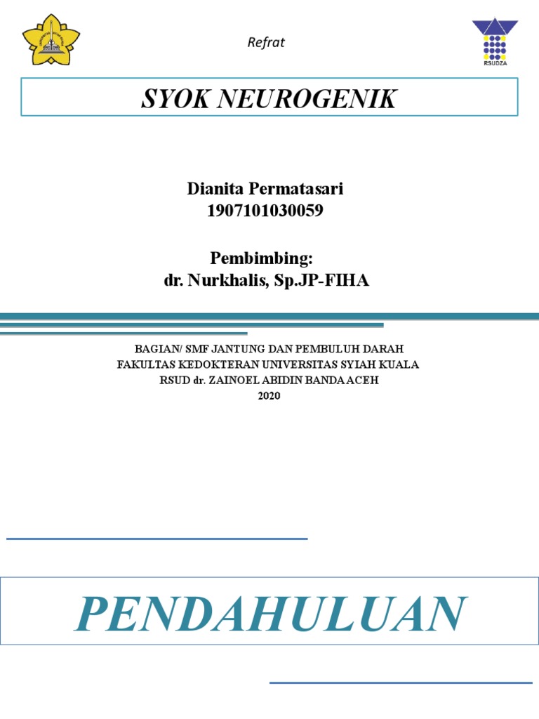 9-Syok Neurogenik PPT Refrat | PDF