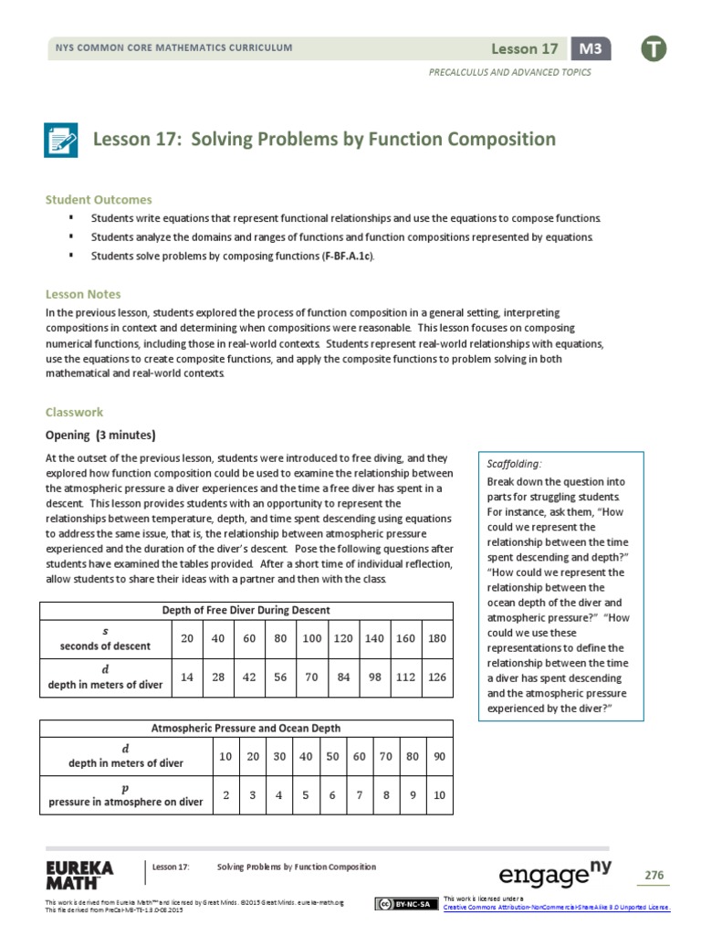 Precalculus m3 Topic B Lesson 17 Teacher | PDF | Function (Mathematics ...