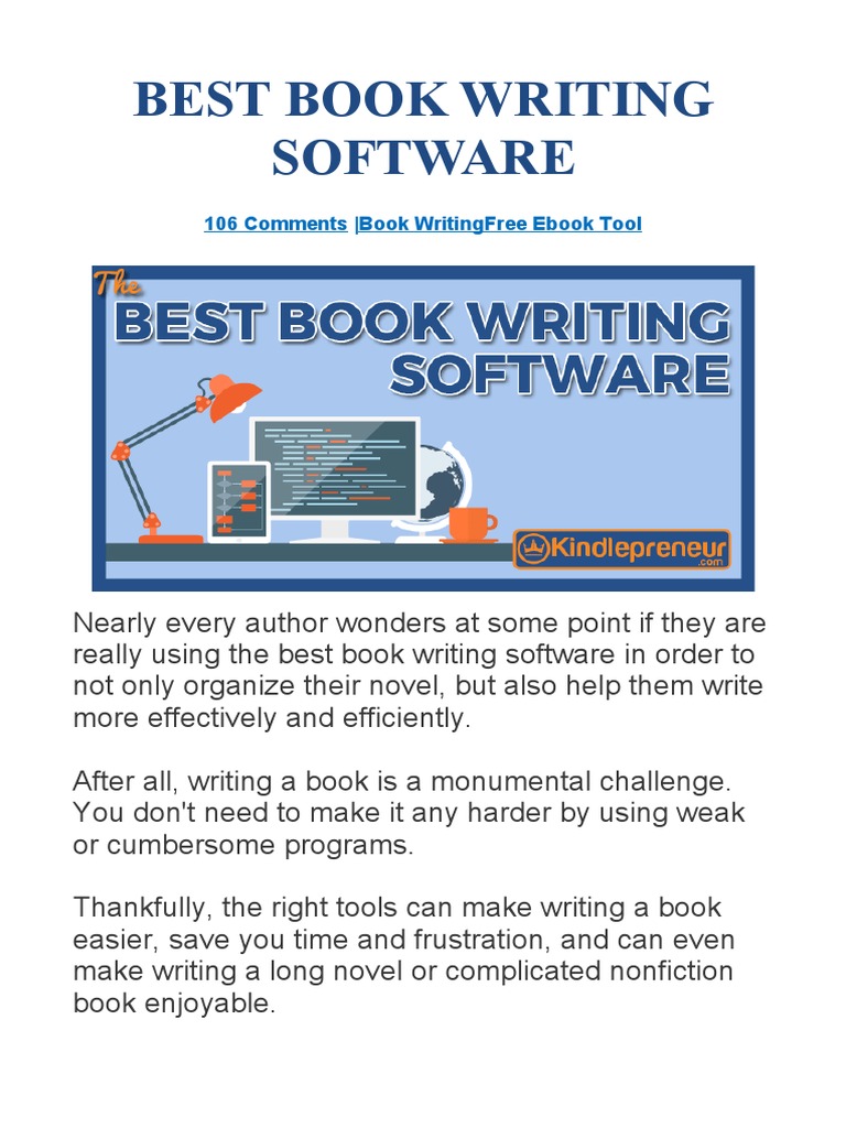 Best Book Writing Software | PDF | Personal Computers | E Books