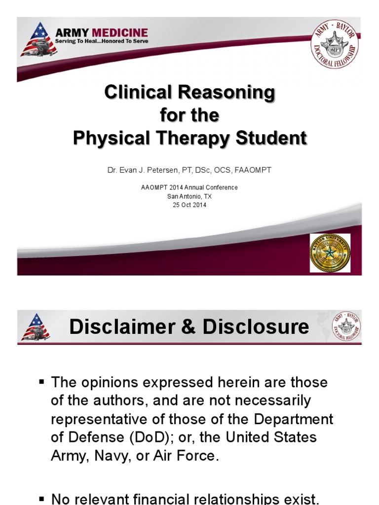 Clinical Reasoning in Physical Therapy | PDF | Physical Therapy ...