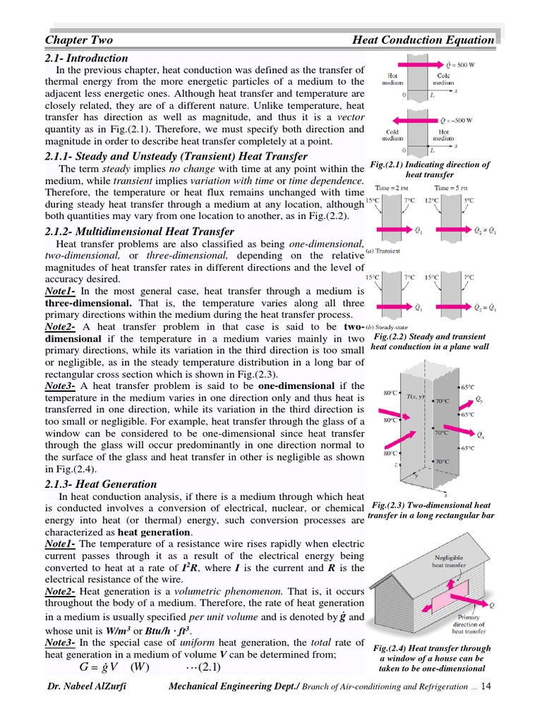 Chapter 2 - Heat Conduction Equation | PDF | Heat Transfer | Thermal ...