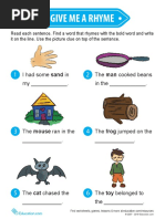 Grade 3 Rhyming Words 3 | PDF