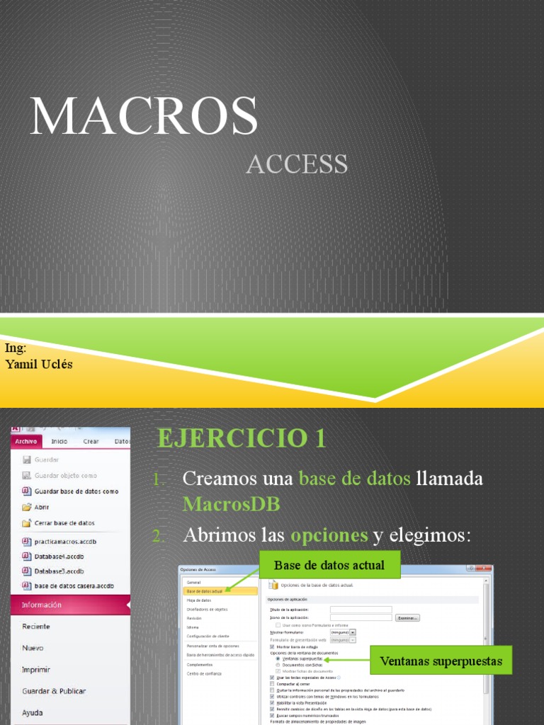 Tarea Macros | PDF | Macro (informática) | Informática