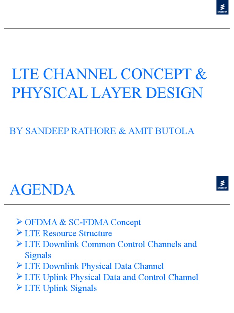 LTE Channel Concepts & Physical Layer Design | PDF | Analog To Digital ...