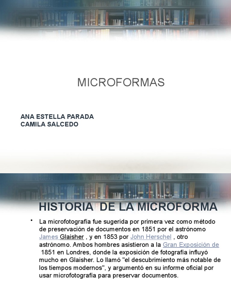 Expocisio de Microformas para El Lunes | PDF | Archivo de computadora | Periférico