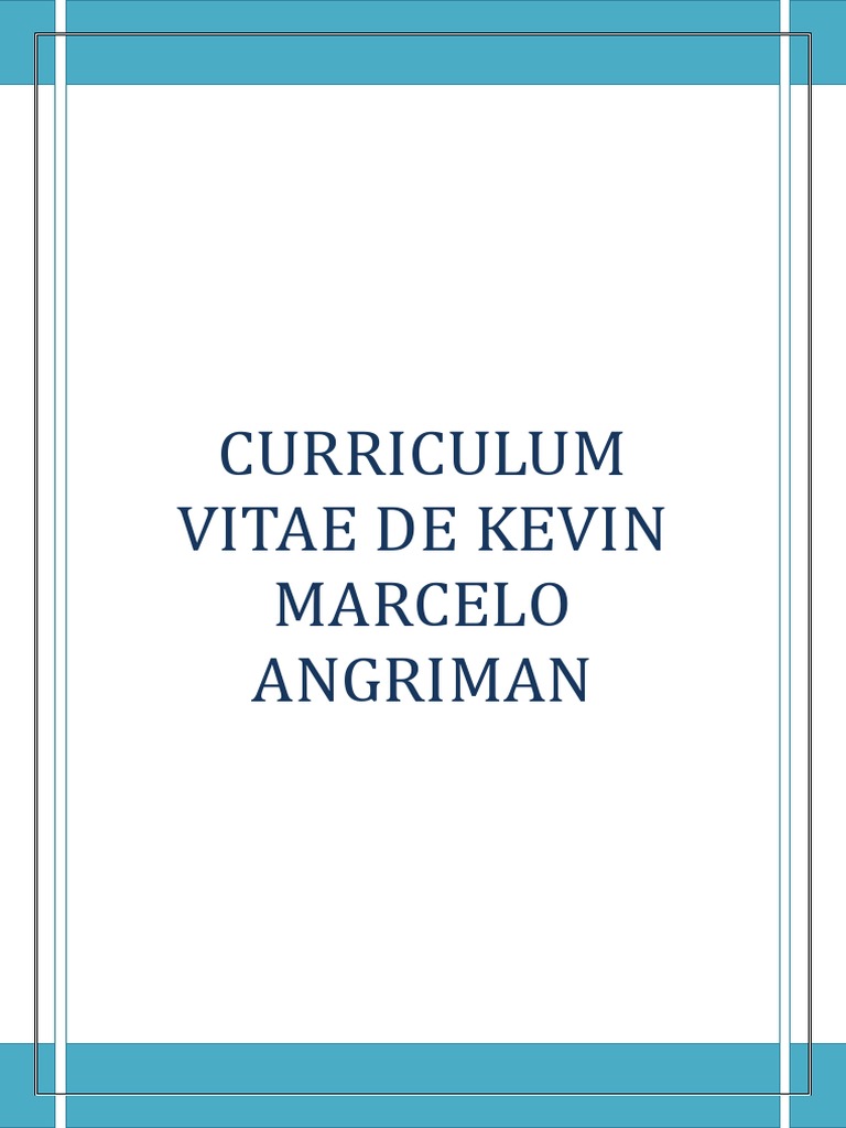 Curriculum Vitae de Kevin Marcelo Angriman | PDF