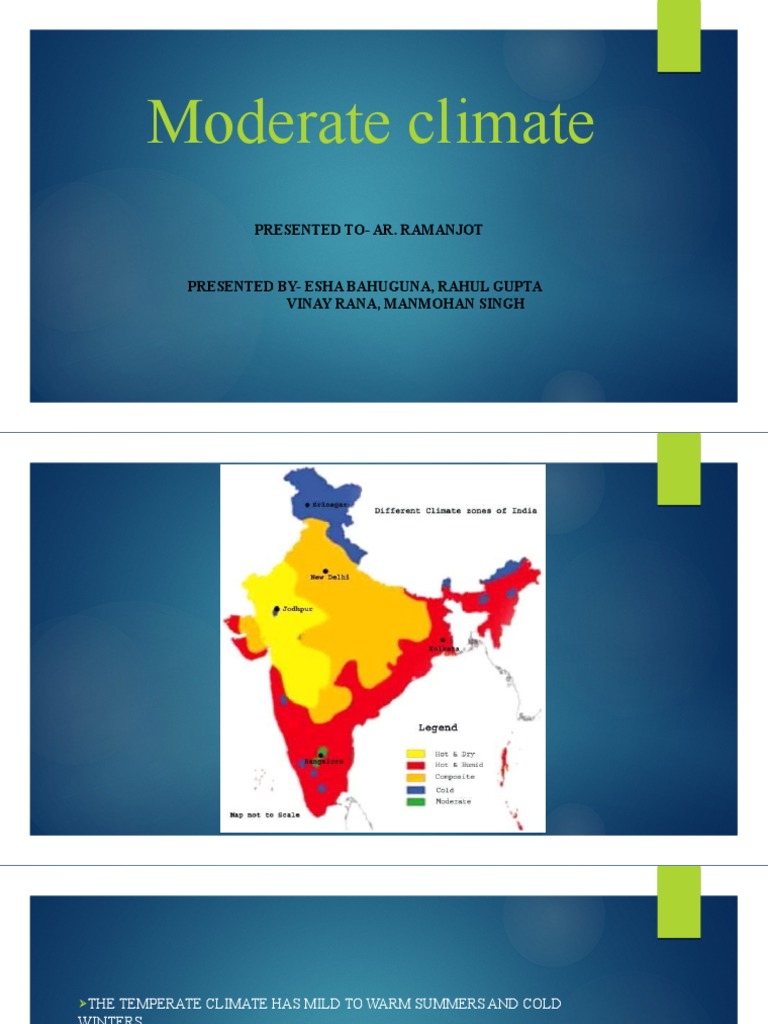 Moderate Climate: Presented To-Ar. Ramanjot | PDF | Air Conditioning ...