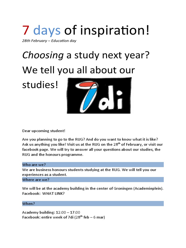7 Days of Inspiration | PDF
