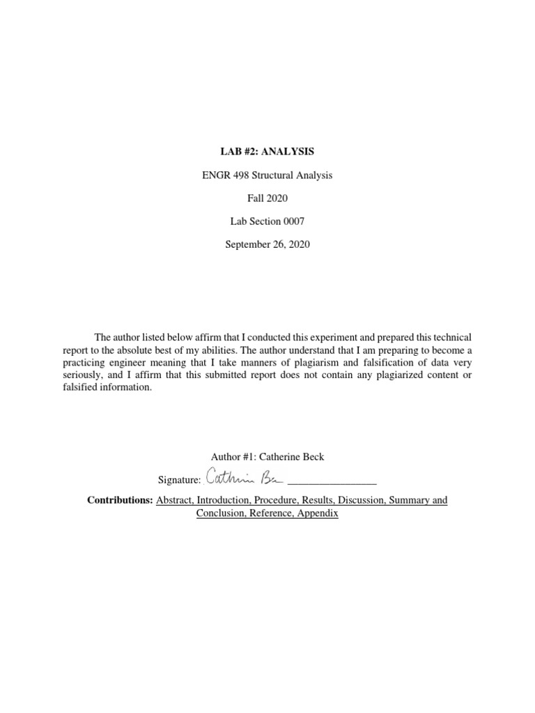 Catherine Beck Part 2 Analysis | PDF | Truss | Bridge