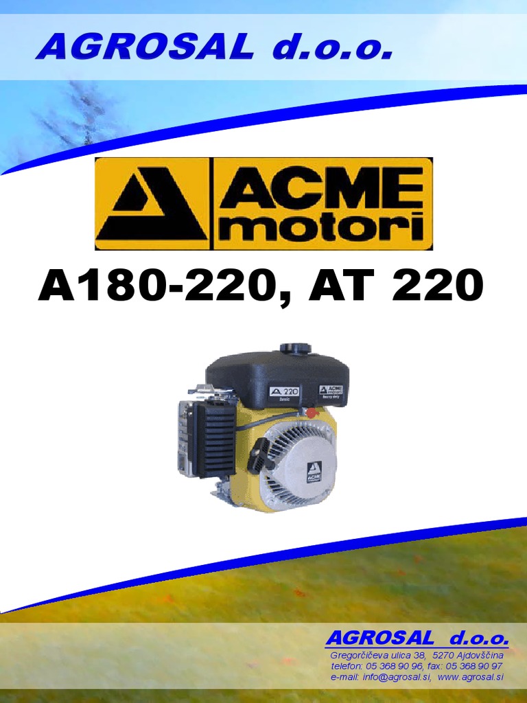 Acme A180-220, At220 Ohv | PDF