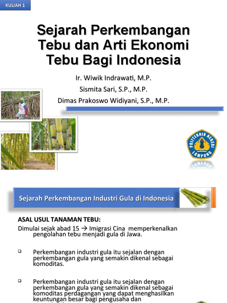 1 Sejarah Tebu | PDF