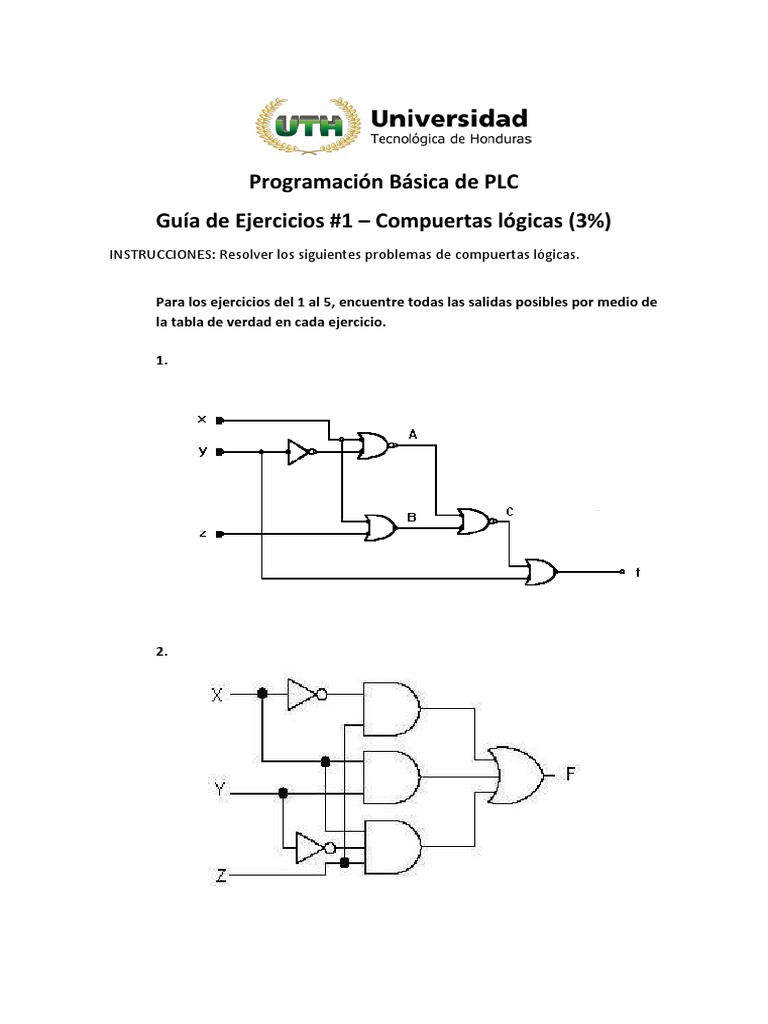 Guia de Ejercicios - PLC Basico 2019-02 | PDF | Ciencias de la ...