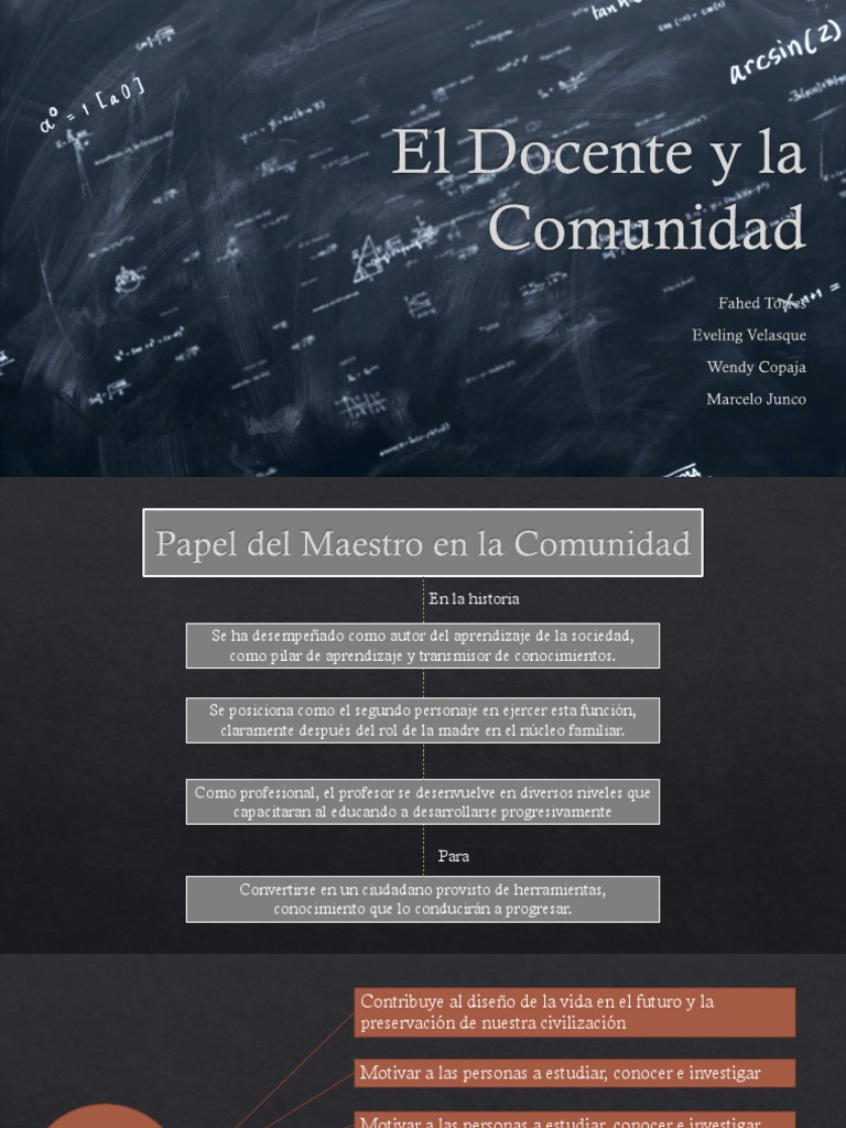 El Maestro y La Comunidad | PDF
