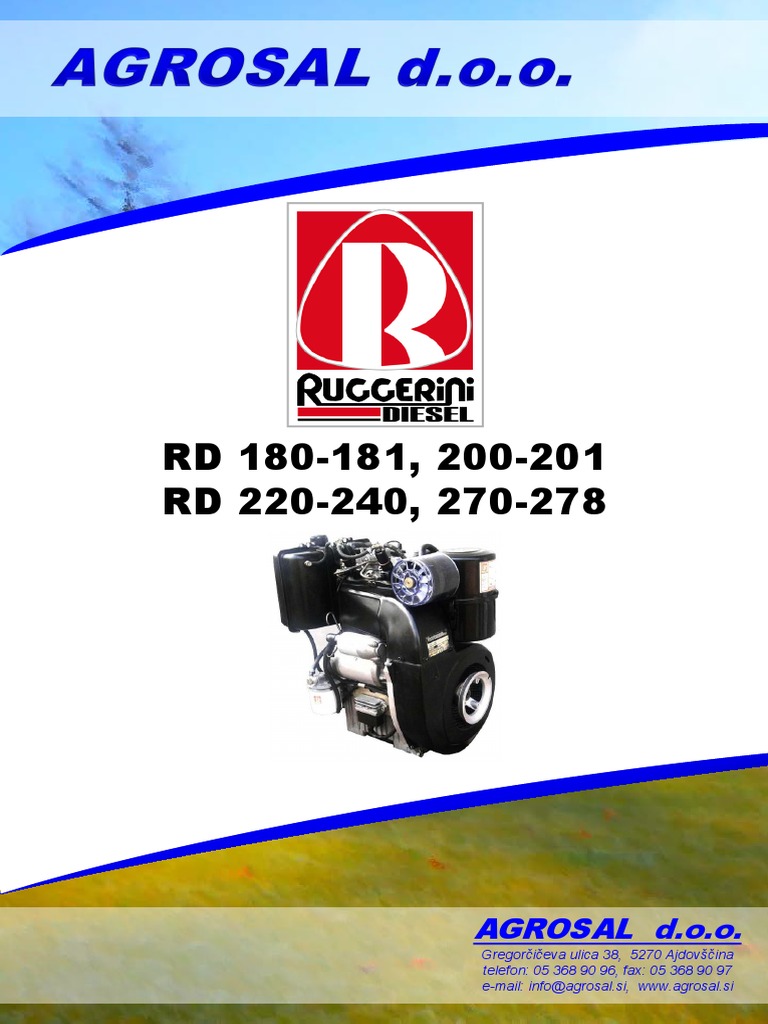 Ruggerini Diesel Engine Parts Catalog | PDF | Internal Combustion ...