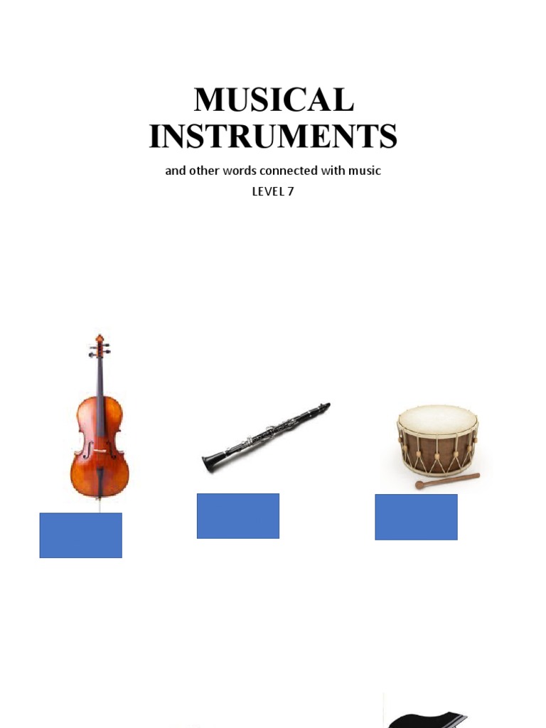 Musical Instruments: and Other Words Connected With Music Level 7 | PDF ...
