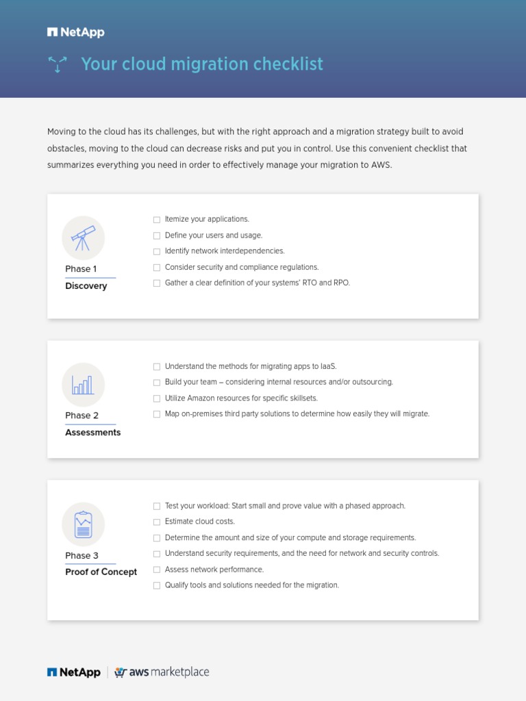 Your Cloud Migration Checklist: Phase 1 | PDF