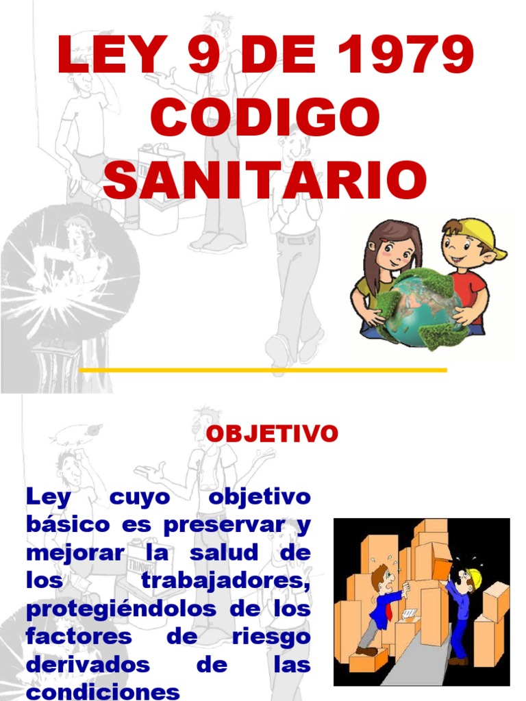 Diapositivas Ley 9 de 1979 | PDF | Seguridad y salud ocupacional | Agua