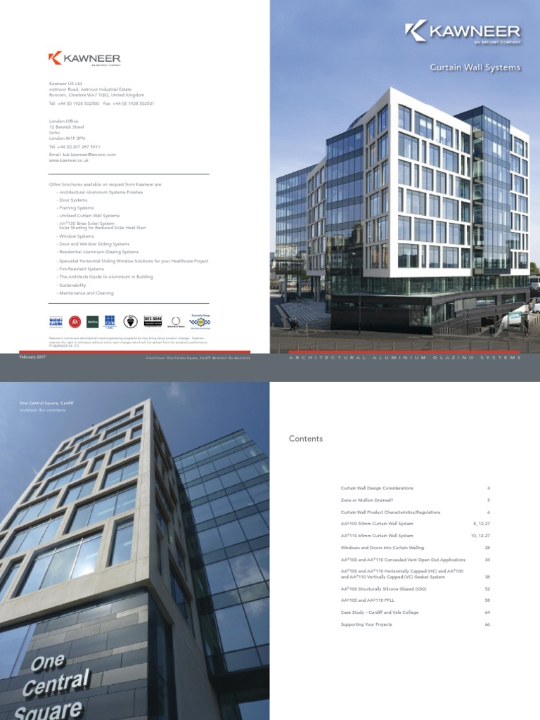 Kawneer Curtain Wall Systems Brochure February 2017 | PDF | Window ...