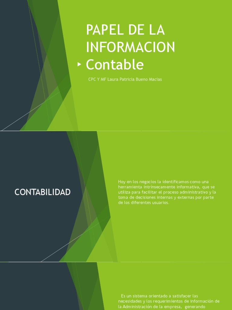 Papel de La Informacion Contable | PDF | Contabilidad | Empresas