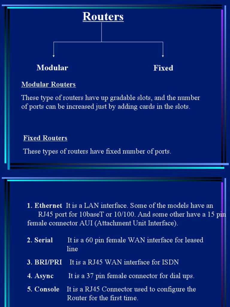 Routers: Modular Fixed | Download Free PDF | Booting | Electronics