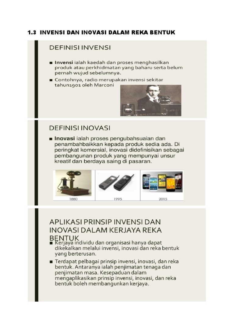 Invensi dan Inovasi dalam Reka Bentuk | PDF