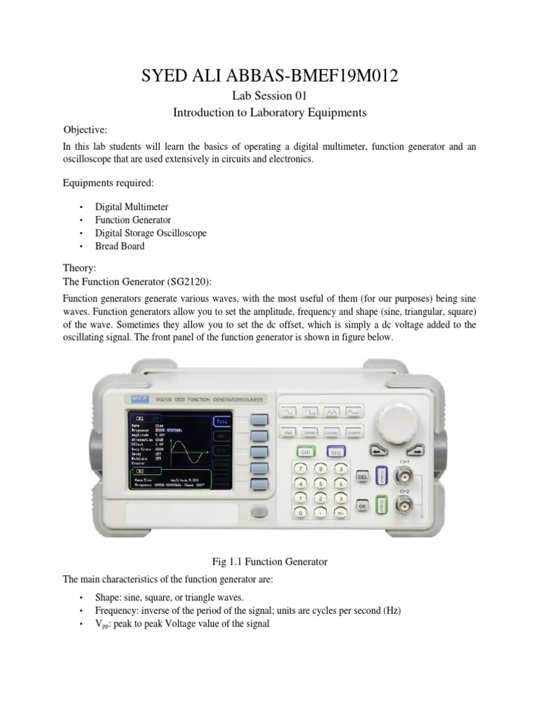 Introduction to Fundamental Electrical Laboratory Equipment: A Guide to Using Multimeters ...