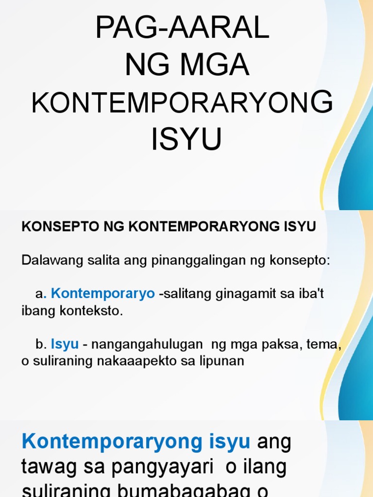 Kontemporaryong Isyu | PDF