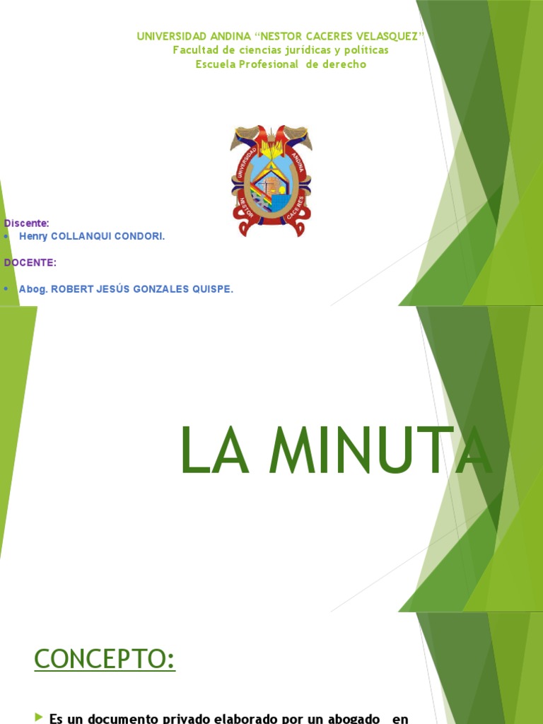 La Minuta - Diapositivas TERMINADO | PDF | Propiedad | Justicia