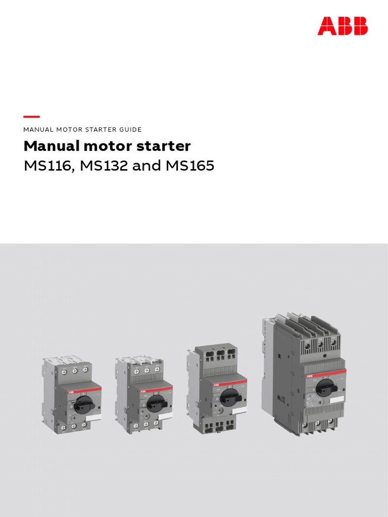 ABB - Manual Motor Starter Guide - 11 2020 | PDF | Electric Motor | Engines