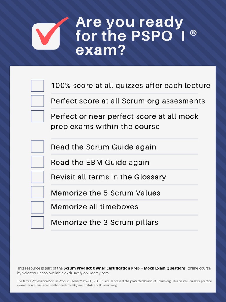 Are You Ready For The PSPO I Exam (v1) | PDF