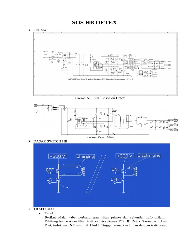 Skema SMPS SOS HB Detex Sederhana | PDF
