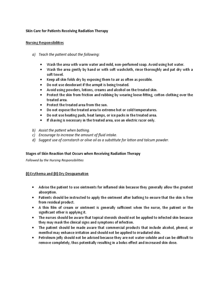 Skin Reaction Stages | PDF | Topical Medication | Medical Treatments