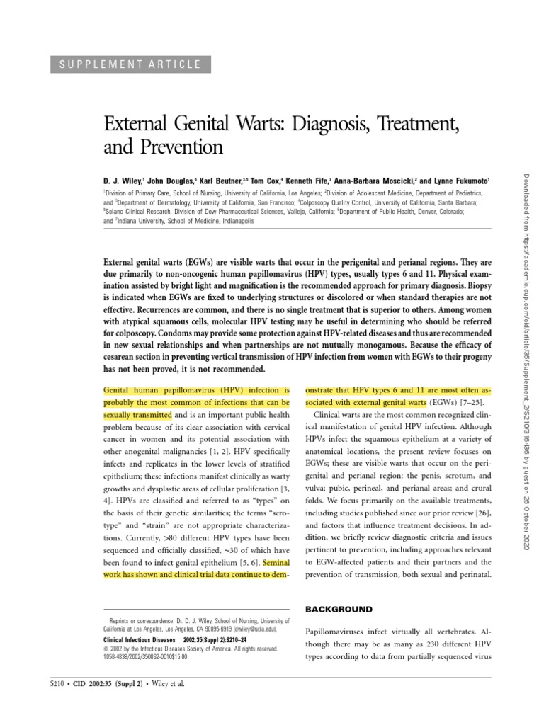 External Genital Warts: Diagnosis, Treatment, and Prevention | PDF ...
