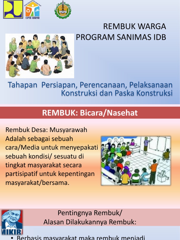 Rembuk Warga dalam Program Sanimas IDB | PDF