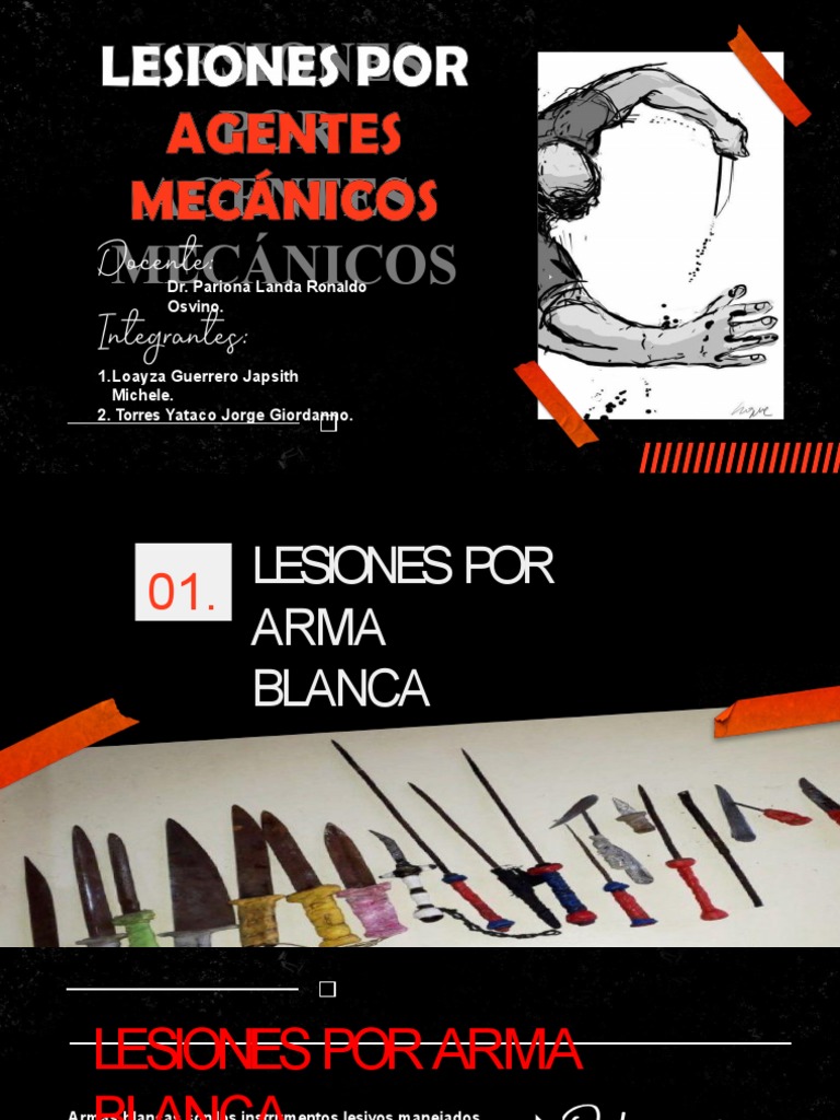 Lesiones por Agentes Mecánicos y Armas | PDF | Munición | Herida