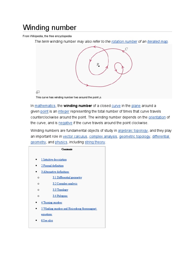 Winding Number | PDF | Theoretical Physics | Spacetime
