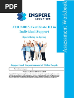 Work Placement Log Book - CHC33015 Certificate III in Individual ...