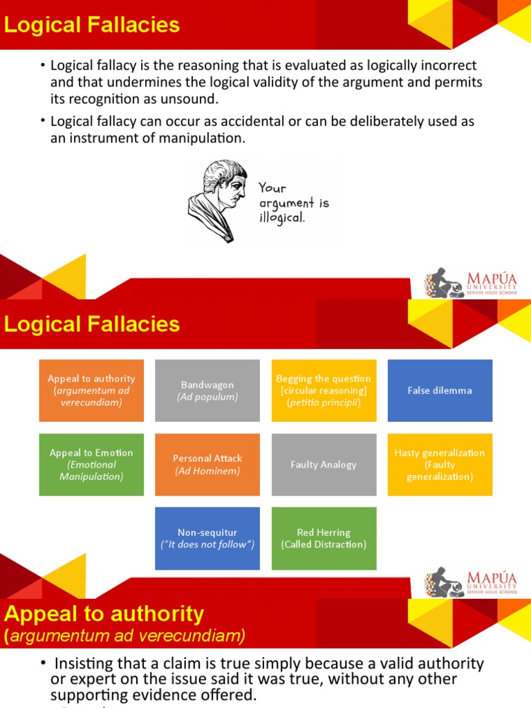 Logical Fallacies (Updated) | Download Free PDF | Fallacy | Philosophical Methodology