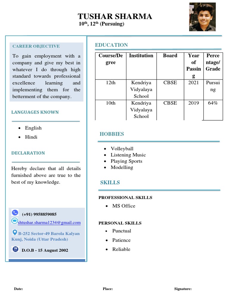 Tushar Sharma Resume | PDF