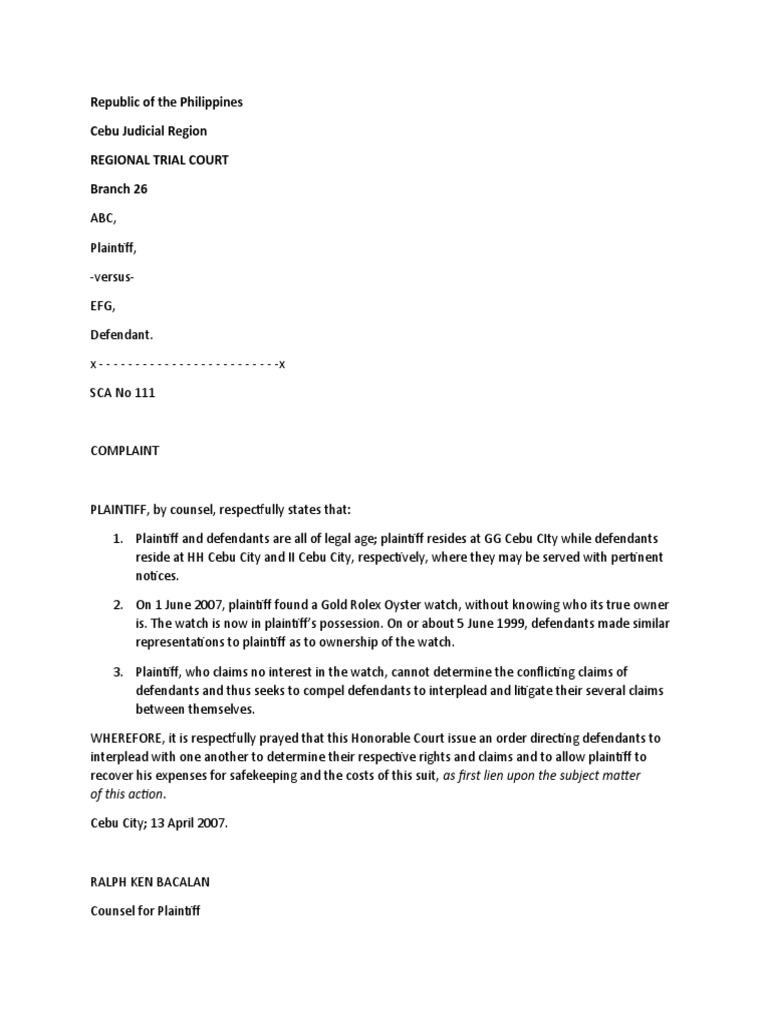 2 Interpleader | PDF | Legal Procedure | Lawsuit