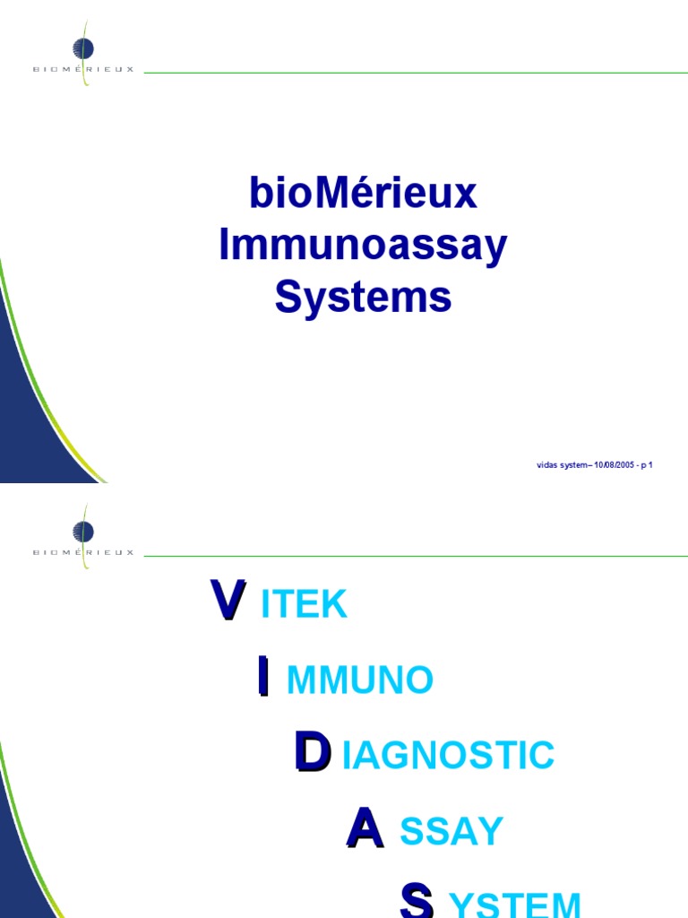 Mini VIDAS Immunoassay System Overview | PDF | Immunology | Medical ...